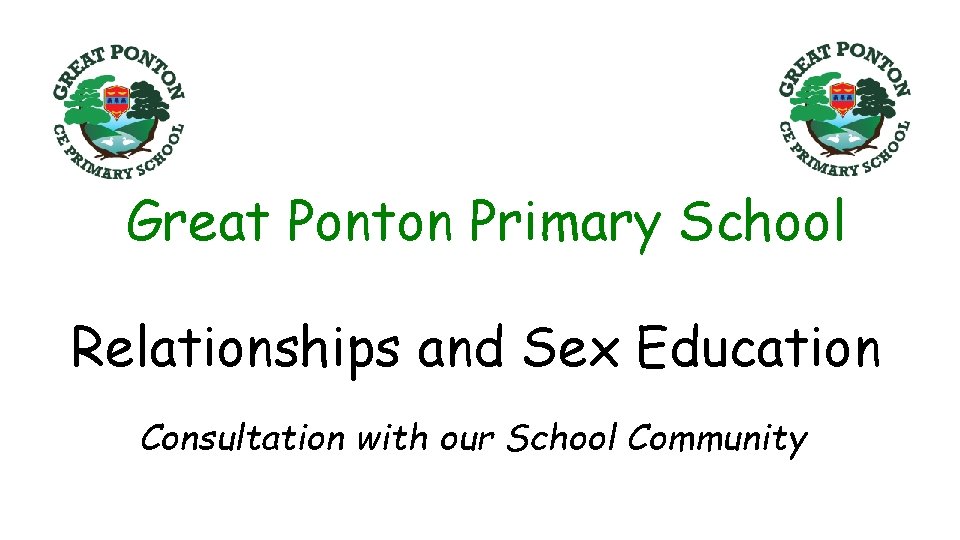Great Ponton Primary School Relationships and Sex Education