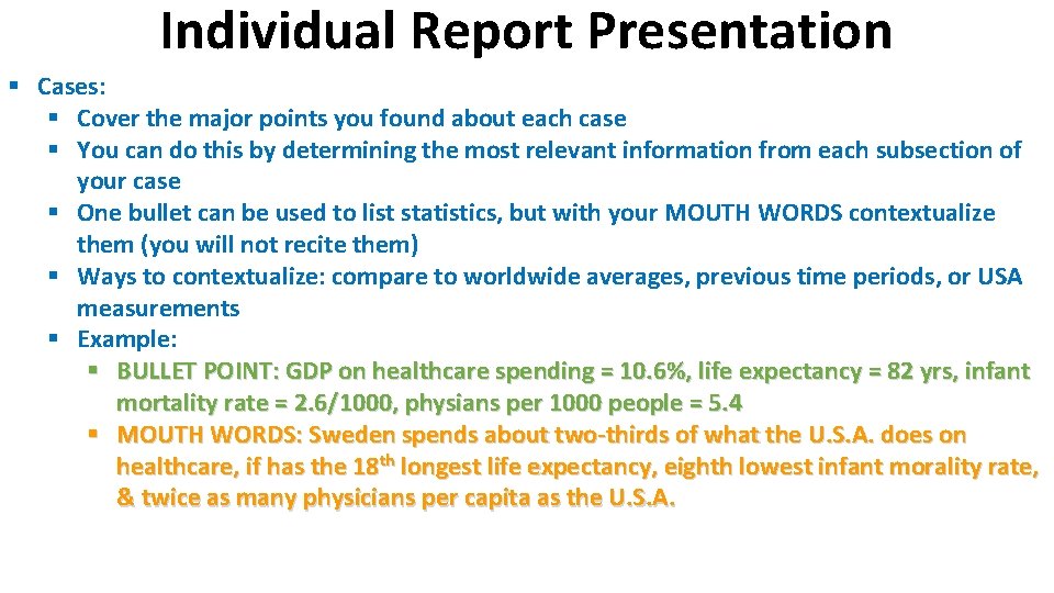 INDV REPORT PRESENTATION OF FINDINGS Individual Report Presentation