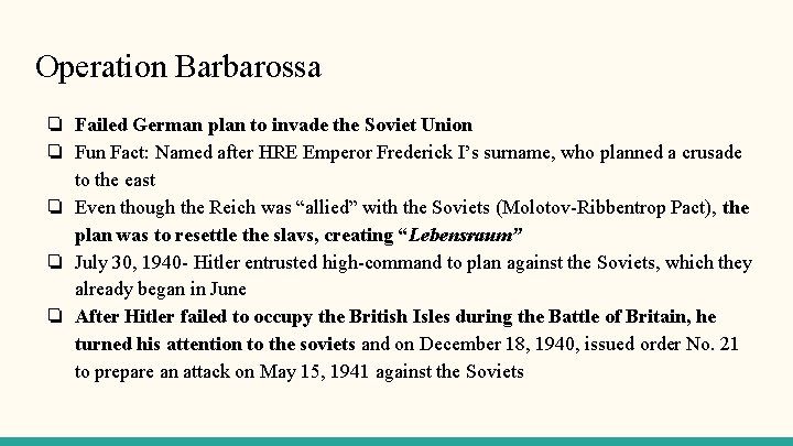 Operation Barbarossa Siege of Leningrad and the Battle