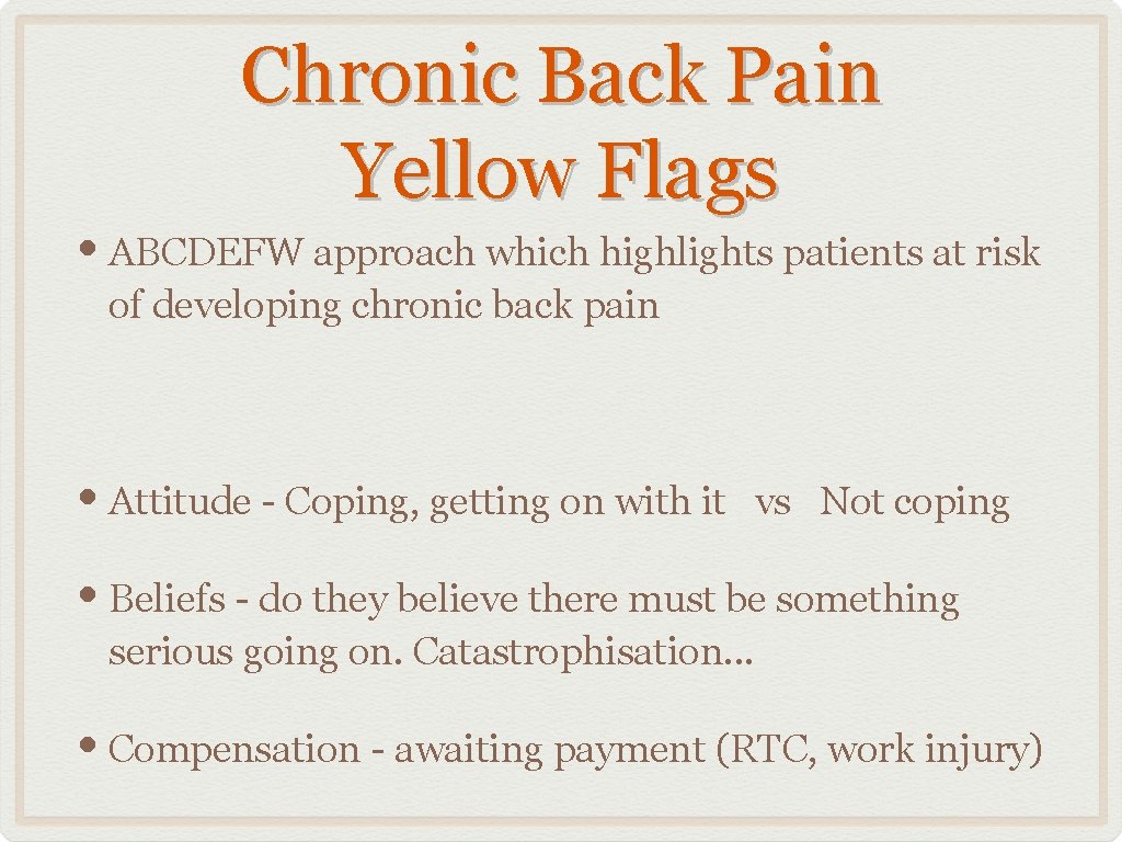 Back Pain Alastair Jones Back Pain Back pain