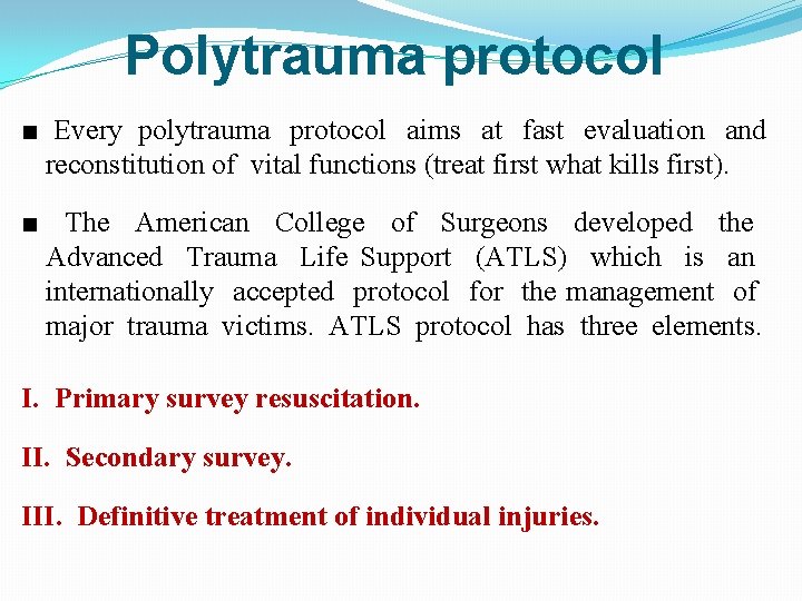 Poly traumatized child Birth trauma By Dr Ahmed