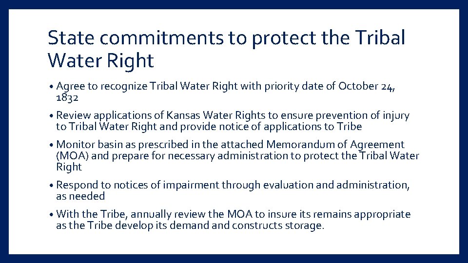 Kansas Experience in Technical Negotiations for Tribal Water