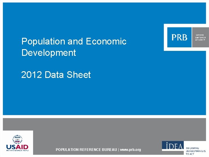 Population and Economic Development 2012 Data Sheet POPULATION