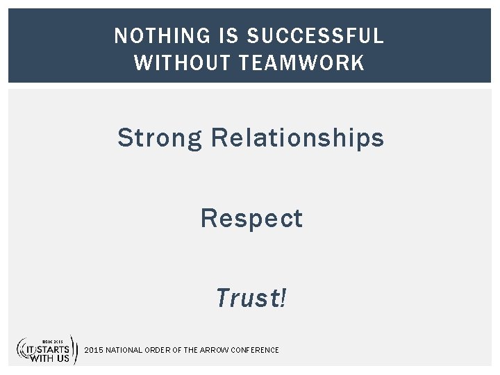 DYNAMIC INSPIRATION Motivation 2015 NATIONAL ORDER OF THE