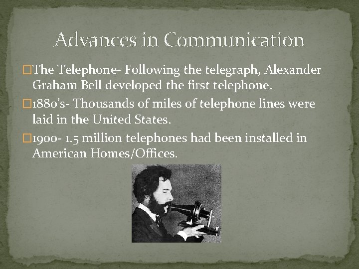 Chapter 8 Life in the Industrial Age Section