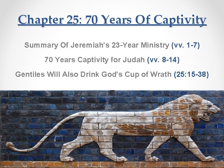 Jeremiah Chapters 25 26 Jeremiah Memory Jogger 1