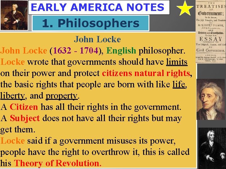 EARLY AMERICA NOTES Civics 2017 EARLY AMERICA NOTES