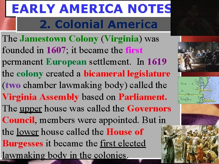 EARLY AMERICA NOTES Civics 2017 EARLY AMERICA NOTES