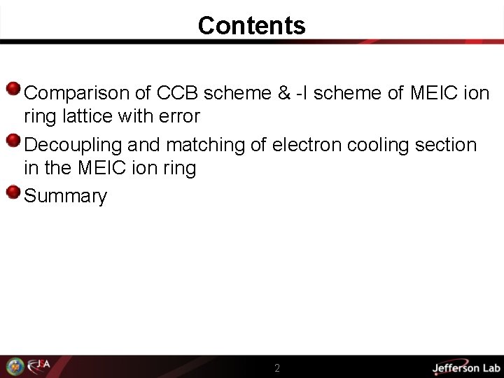 Comparison of CCB scheme I scheme of MEIC