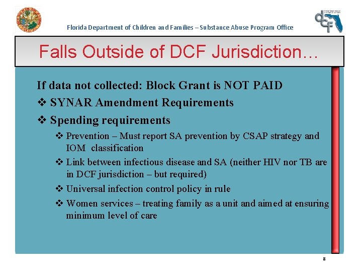 Florida Department of Children and Families Substance Abuse