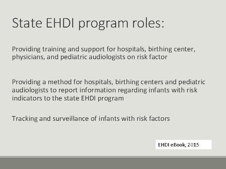 How to Engage EHDI Stakeholders in Monitoring Programs