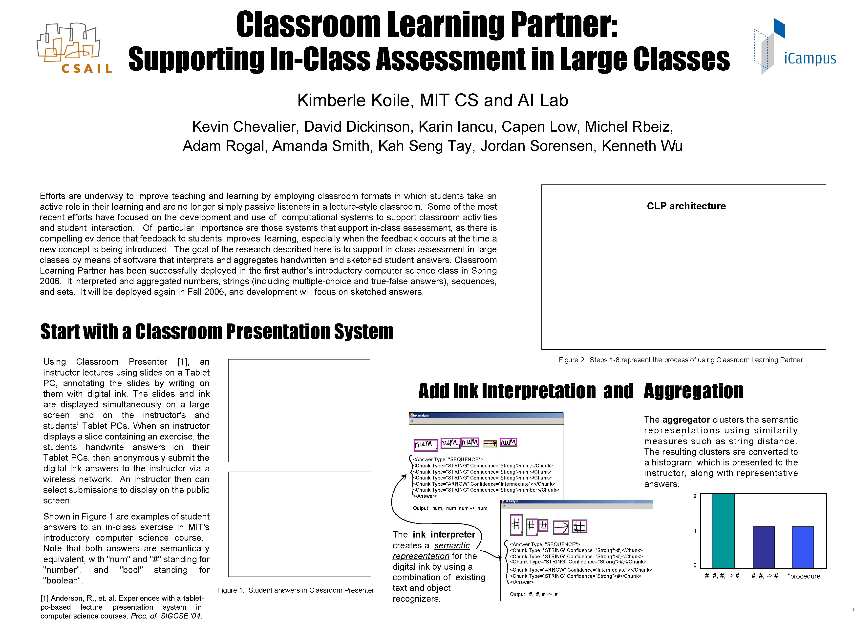 Classroom Learning Partner Supporting InClass Assessment in Large