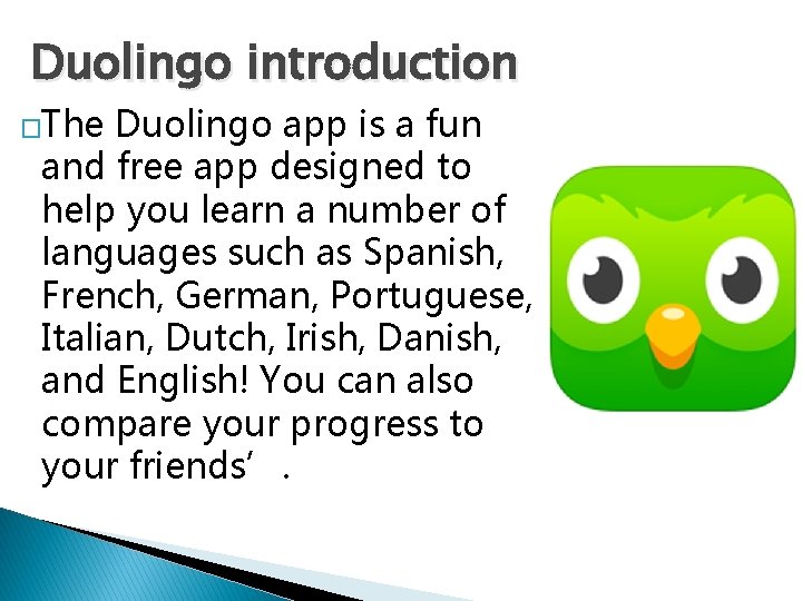Coursework By Cynthia Chin Duolingo introduction The Duolingo