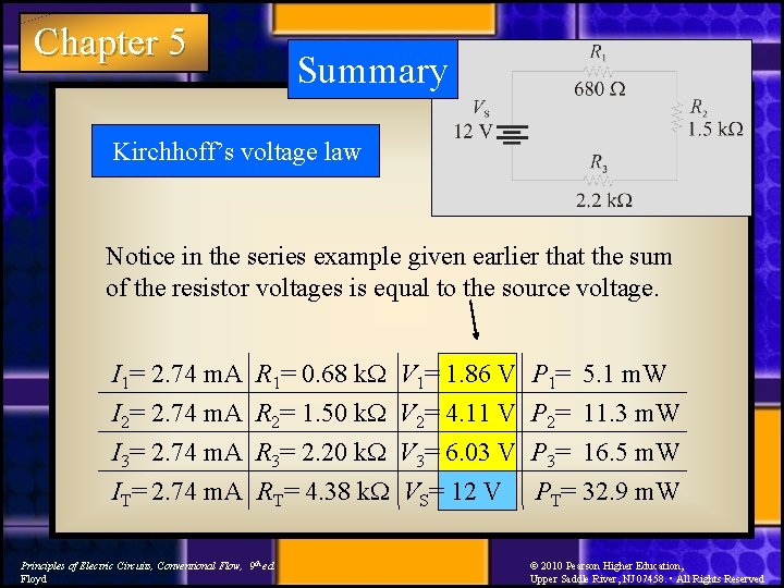 Chapter 5 Principles of Electric Circuits Conventional Flow
