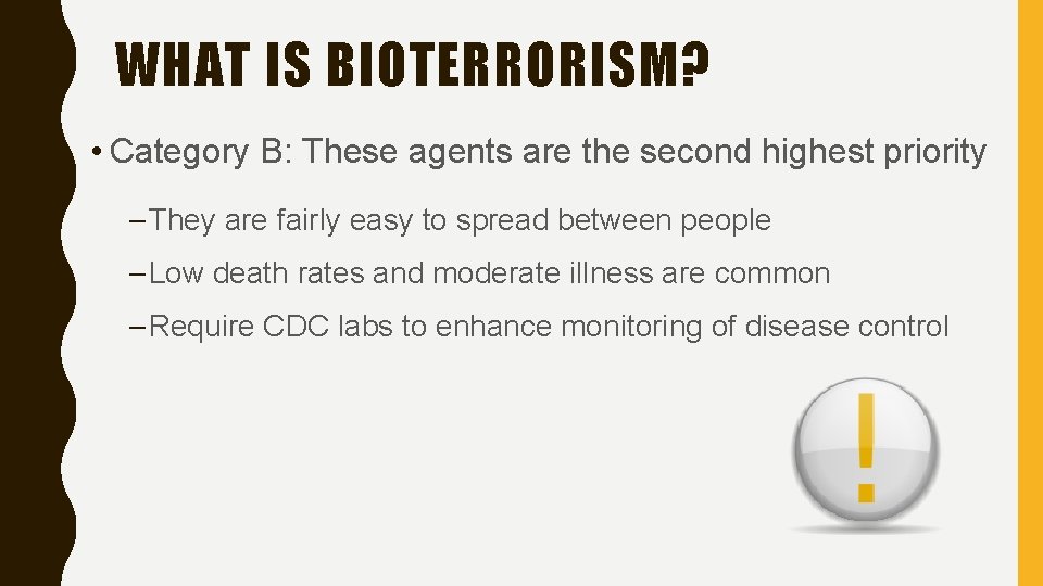 BIOTERRORISM AND BIOSECURITY THE AGRICULTURAL INDUSTRY AND YOU