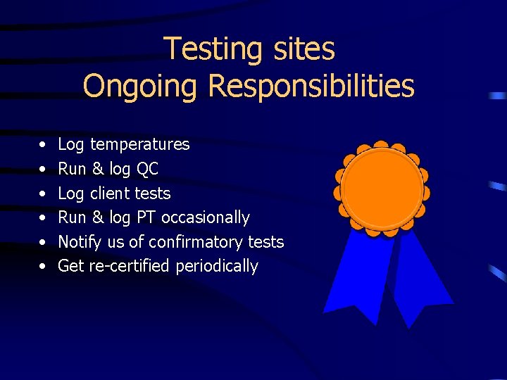 Point of Care Testing Program Robert Wood Johnson