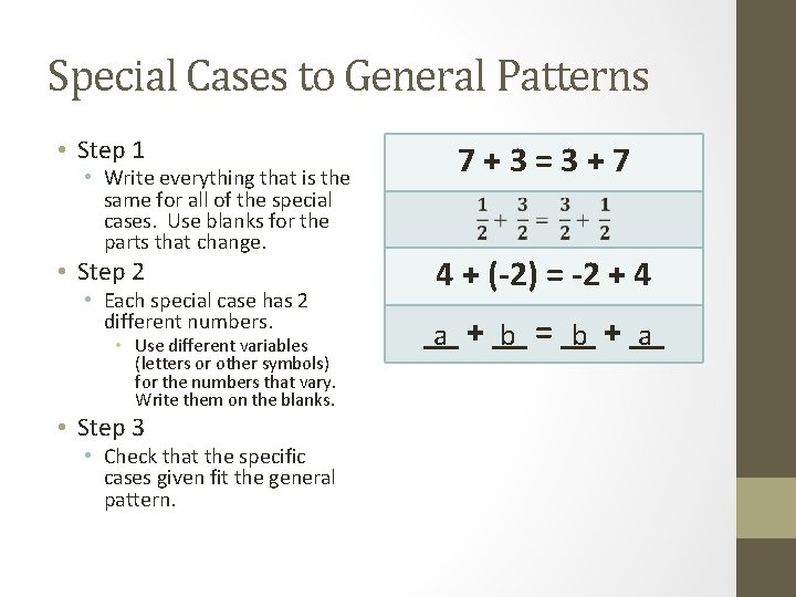 Lesson 3 2 General Patterns Two Variables Definitions