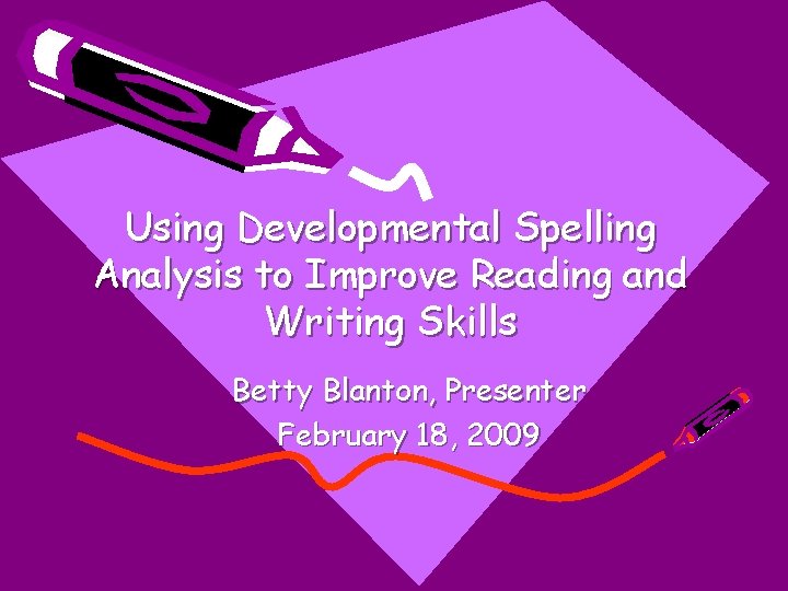 Using Developmental Spelling Analysis to Improve Reading and
