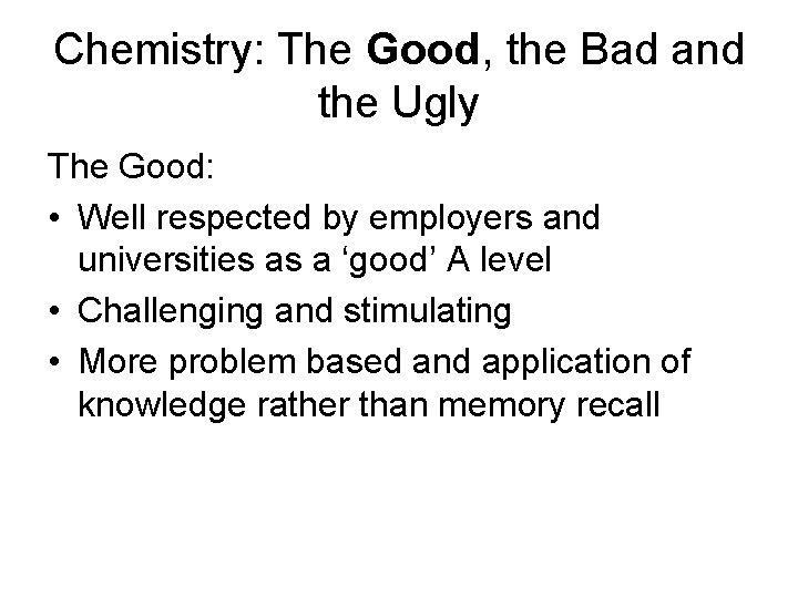 Introduction to AS Level Chemistry Powerpoint can be