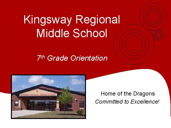 Kingsway Regional Middle School 7 th Grade Orientation