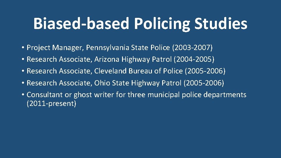 Managing Biasedbased Policing and Reporting Protecting Your Agencys
