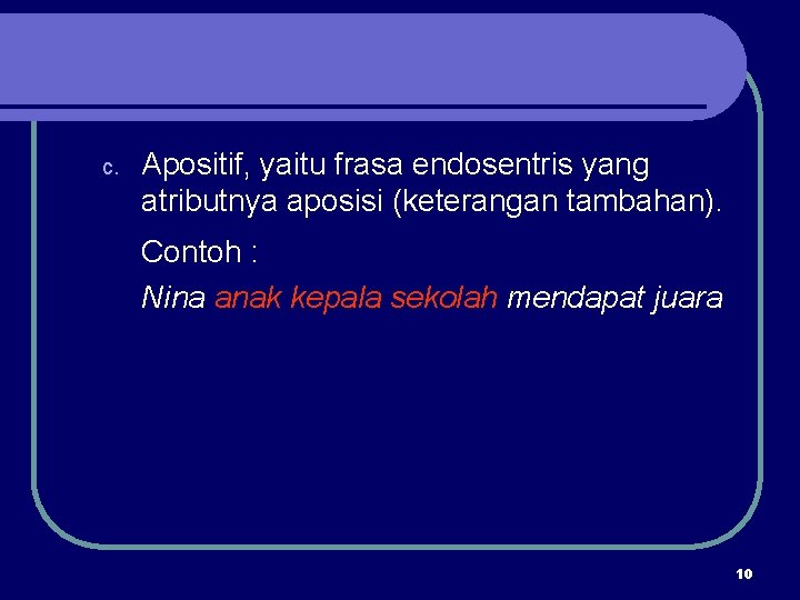 PEMBELAJARAN BAHASA INDONESIA UNTUK SMA JENISJENIS FRASA DALAM