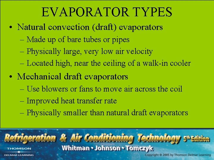 SECTION 5 COMMERCIAL REFRIGERATION UNIT 21 EVAPORATORS AND