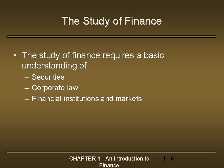 INTRODUCTION TO CORPORATE FINANCE Laurence Booth W Sean