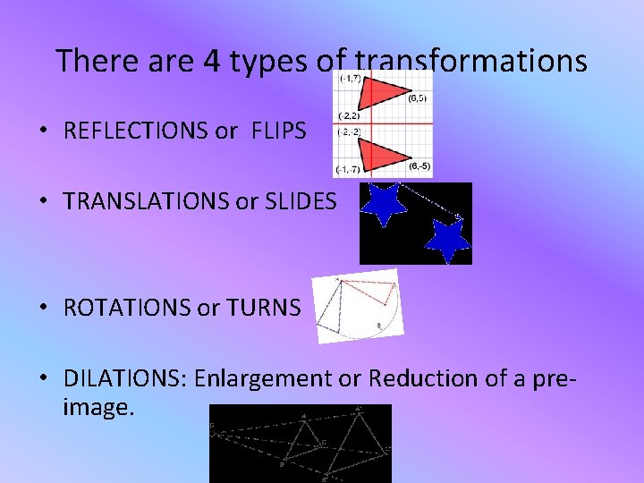 Transformations By Mrs Fischer Learning Targets 8 G