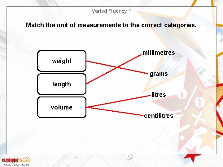 Metric Measures Classroom Secrets Limited 2019 Introduction Match