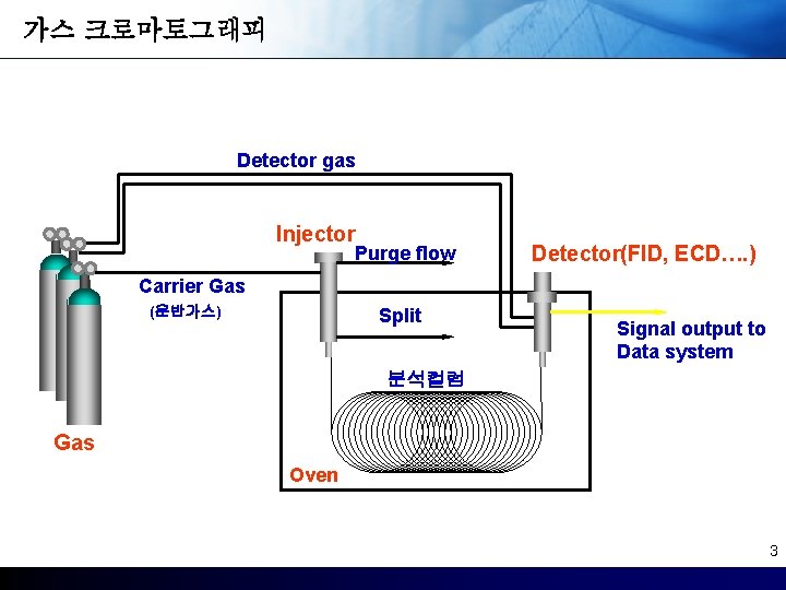 Detector gas Injector Purge flow DetectorFID ECD Carrier