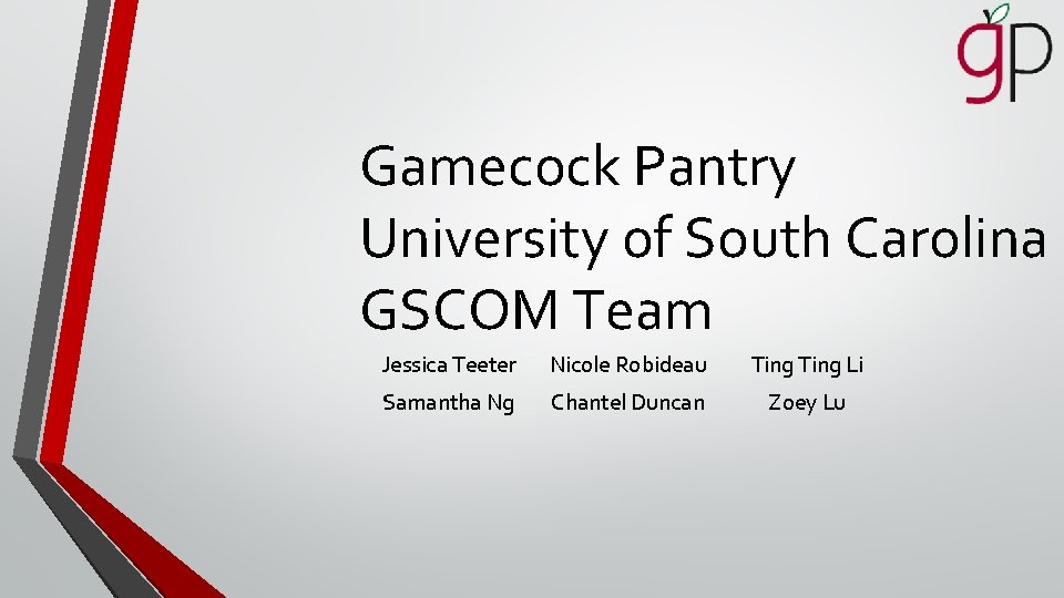 Gamecock Pantry University of South Carolina GSCOM Team