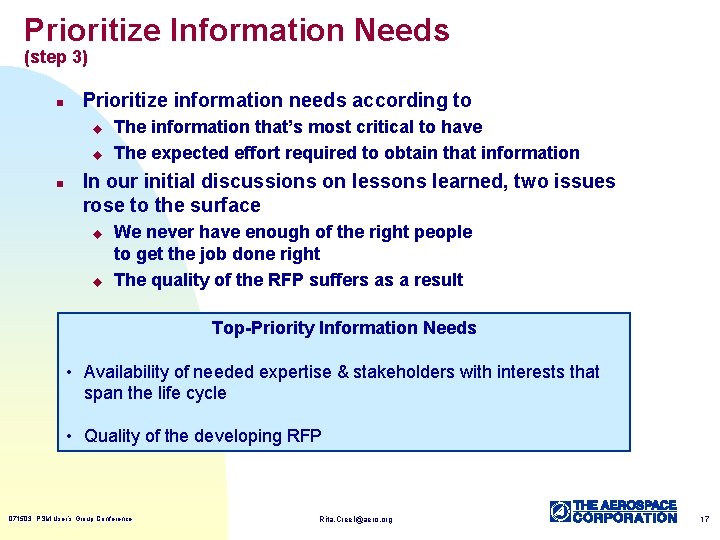 Systems Engineering Measurement For Acquisition Process Improvement PSM