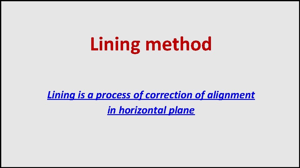 TRACK MAINTENANCE BY TAMPING MACHINE Class will Resume