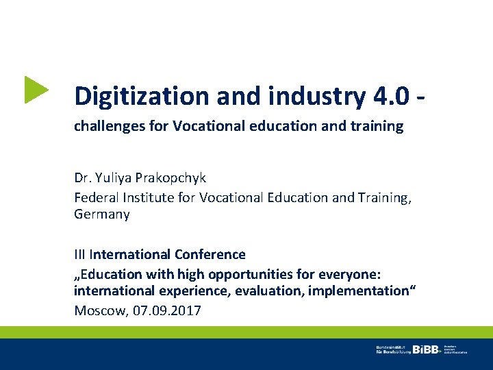 Digitization and industry 4 0 challenges for Vocational