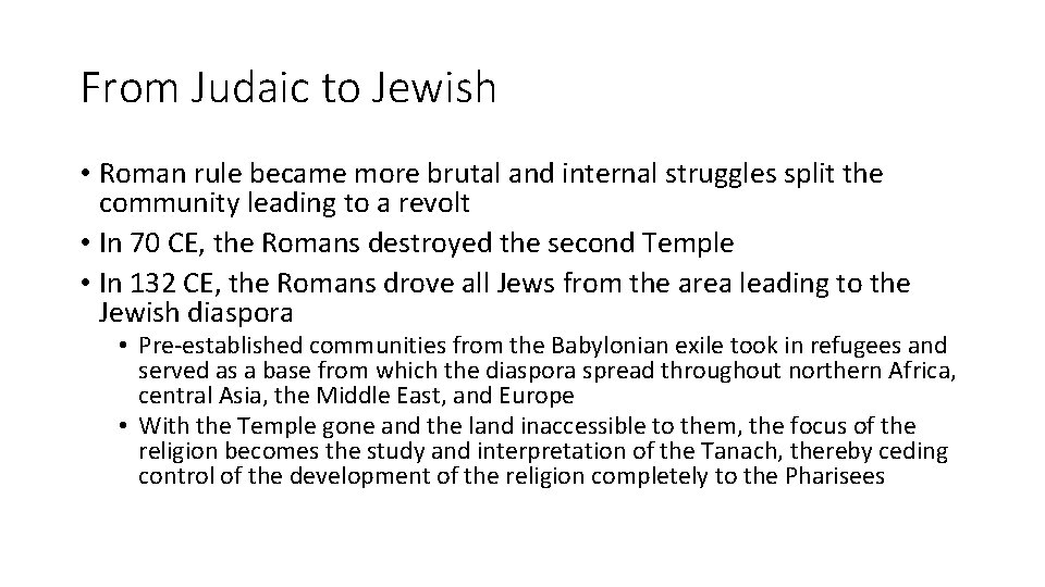 Origins of Judaism Biblical vs Archaeological history Biblical