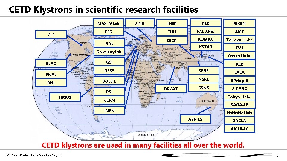 Introduction of CANON ELECTRON TUBES DEVICES Co Ltd