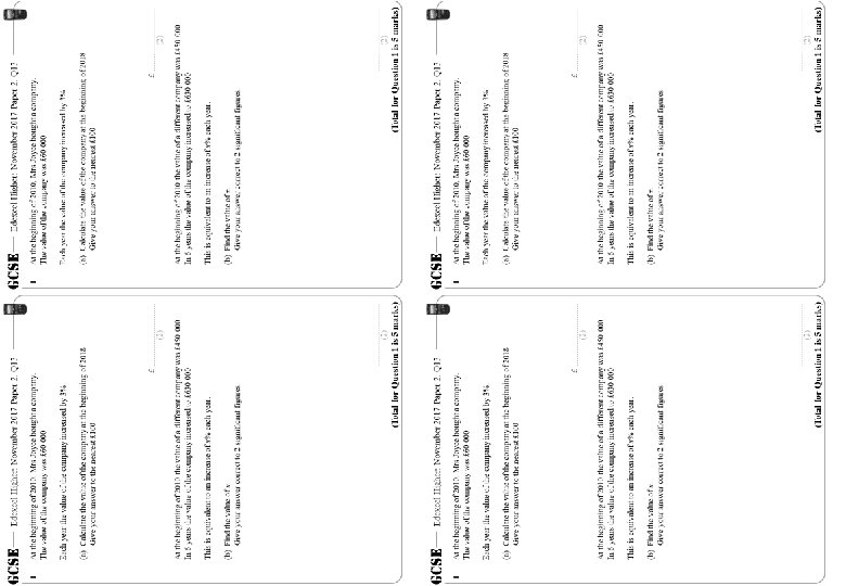 Repeated Percentage Change Higher GCSE Questions These questions