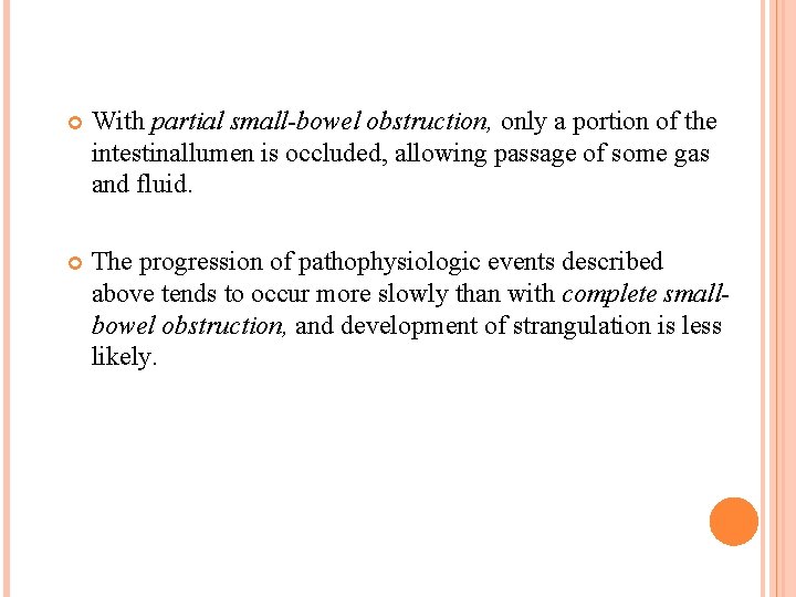 SMALLBOWEL OBSTRUCTION Ileus and other disorders of intestinal