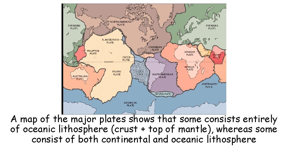 Plate Tectonics A map of the major plates