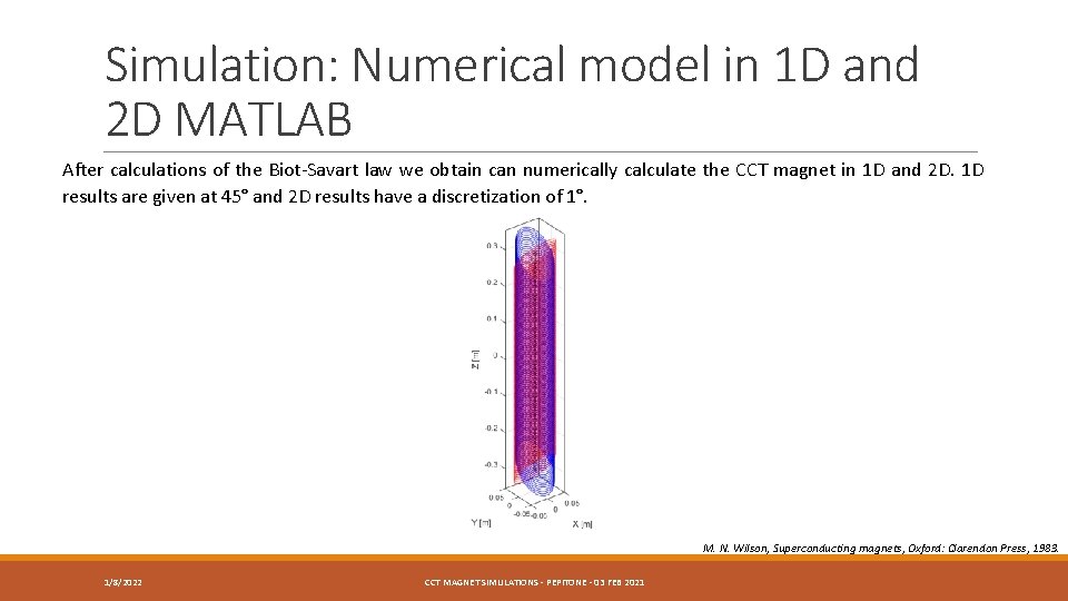 CCT Superconducting Magnets 182022 CCT MAGNET SIMULATIONS PEPITONE