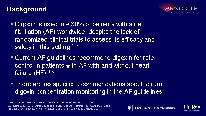 Digoxin And Mortality in Patients With Atrial Fibrillation