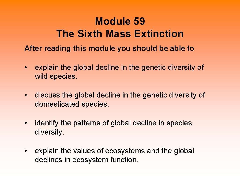 Chapter 18 Conservation of Biodiversity Friedland Relyea Environmental