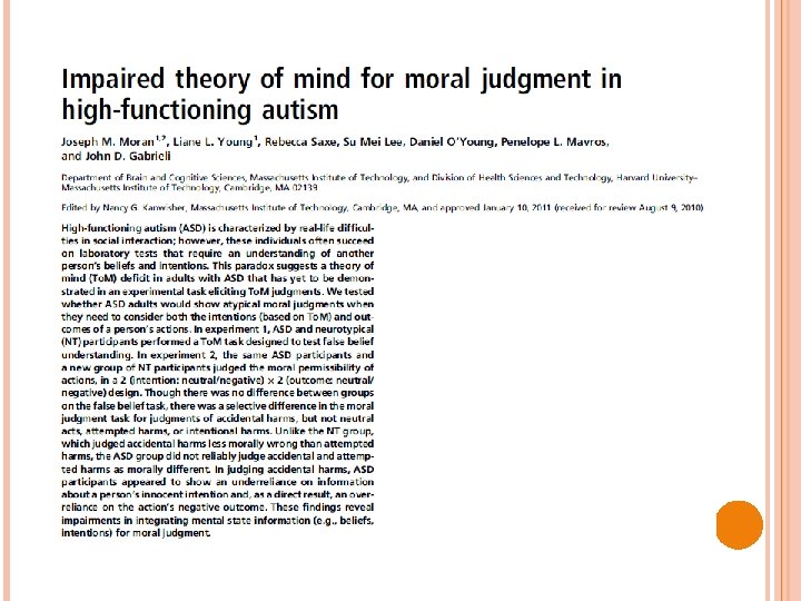 UNDERSTANDING OTHERS THEORY OF MIND EMPATHY AND THE