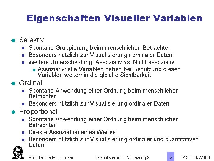 Visualisierung Vorlesung 9 Mapping auf Farbe Geometrie und
