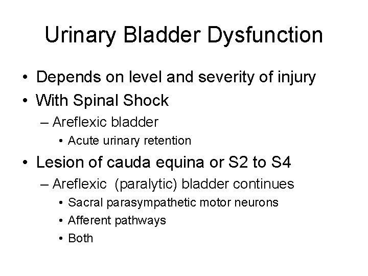 Spinal Cord II Control of visceral function Lateral
