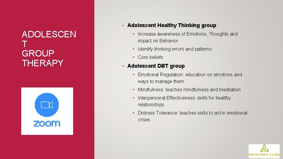 ADOLESCENT PROGRAM SUBSTANCE USE AND MENTAL HEALTH NATALIA
