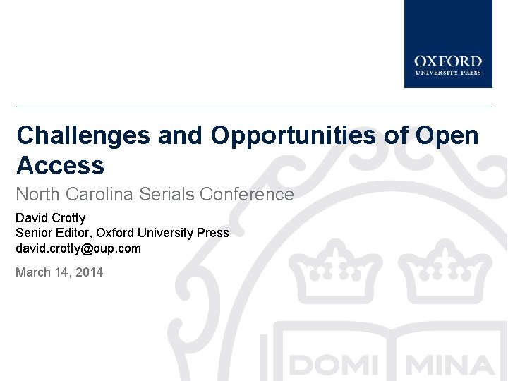Challenges and Opportunities of Open Access North Carolina