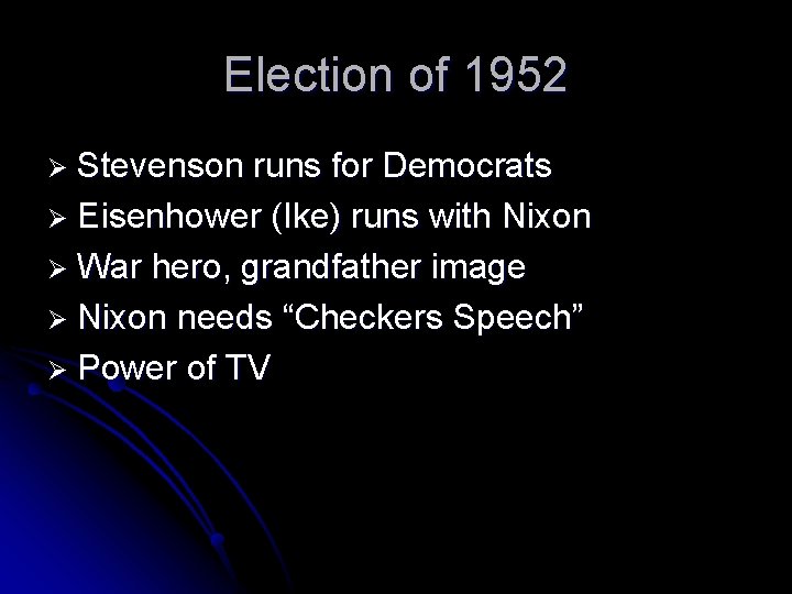Eisenhower and the 1950s Election of 1952 Stevenson