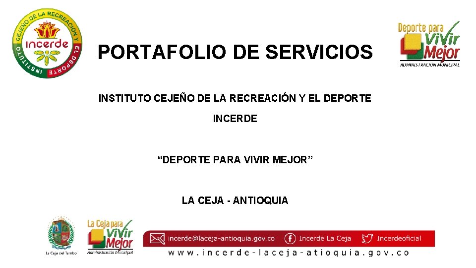 PORTAFOLIO DE SERVICIOS INSTITUTO CEJEO DE LA RECREACIN